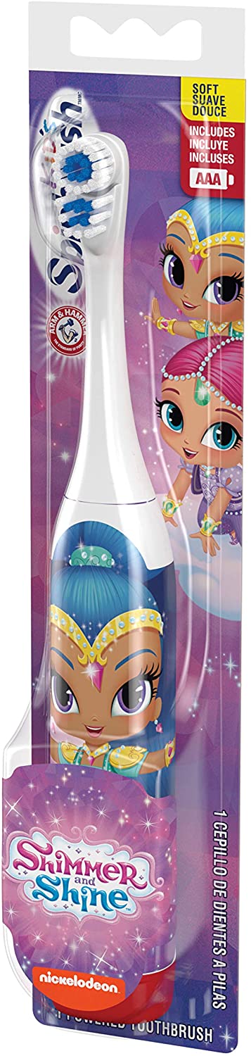 Spinbrush Toothbrush Soft Shimmer and Shine Kids Battery Powered ...