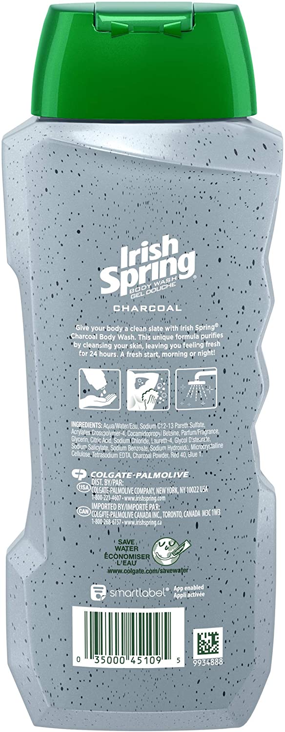Irish Body Wash 532ml Spring Pure Fresh Charcoal | Head2Toes Beauty ...