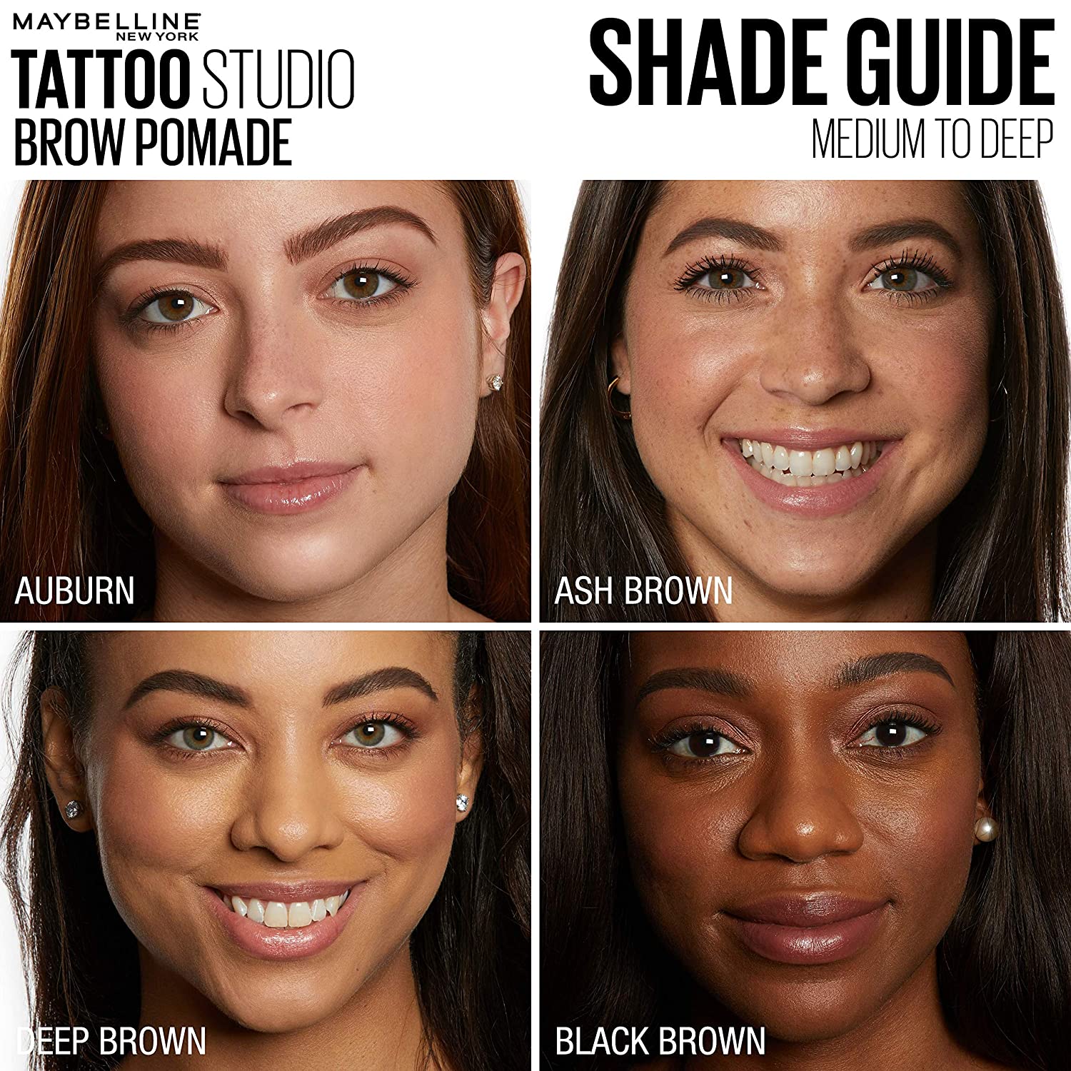 Maybelline Brow Shadow 3g Tattoo Studio Brow Pomade 380 Deep Brown ...