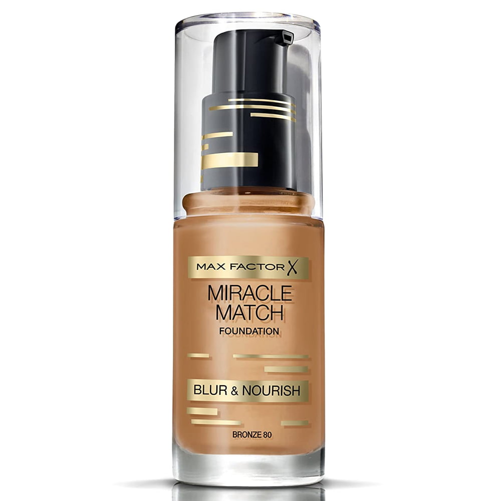 Max Factor Foundation 30ml Miracle Match 80 Bronze | Head2Toes Beauty ...